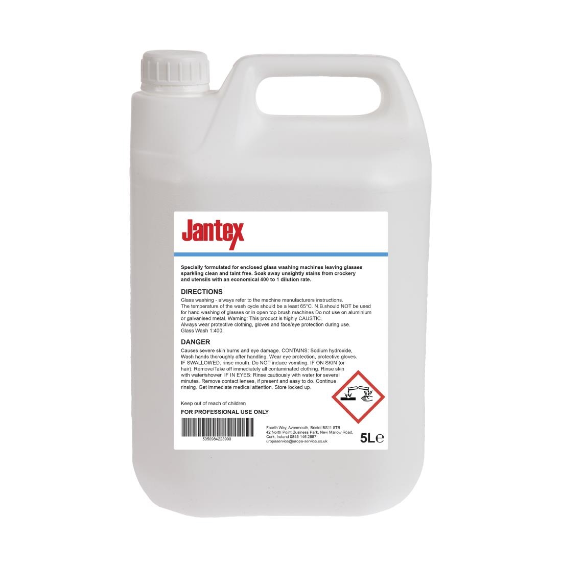 Jantex Glasswasher Detergent Concentrate 5Ltr - urneeds.co.uk