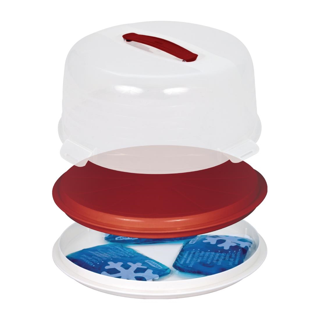 Curver Round Cake Box with Cool Packs 350mm - urneeds.co.uk