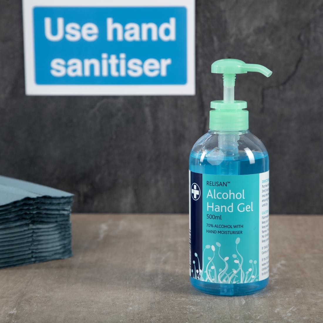 Relisan 70% Alcohol Hand Sanitiser 500ml - urneeds.co.uk