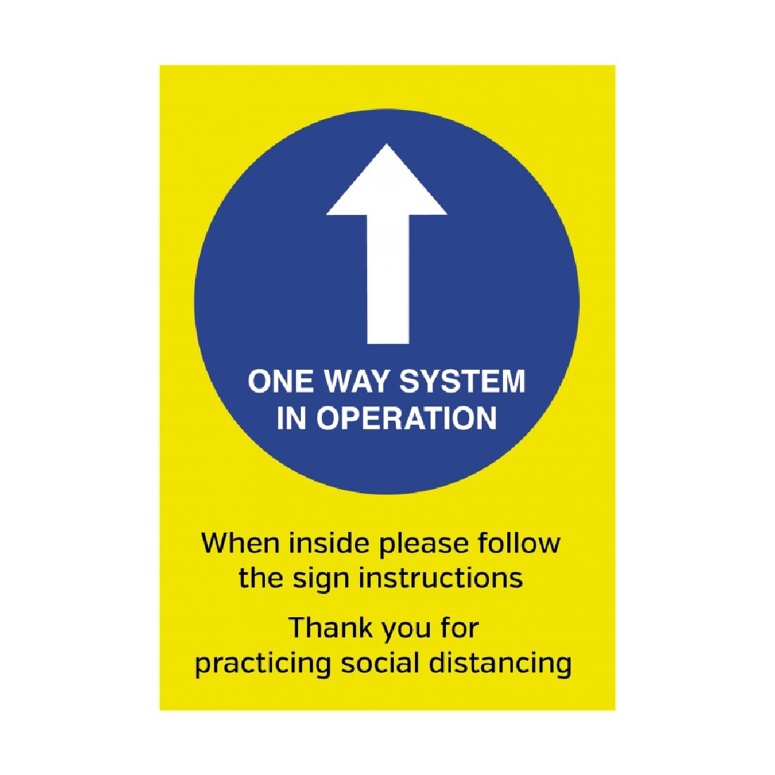 One Way System In Operation Poster A4 - urneeds.co.uk