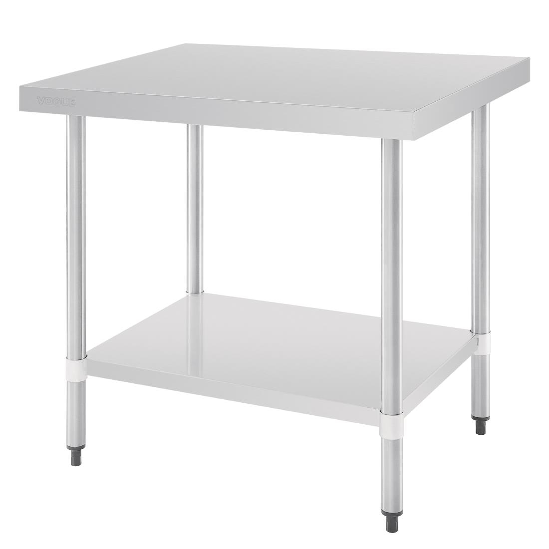 Vogue Stainless Steel Table with Upstand 1200mm - urneeds.co.uk