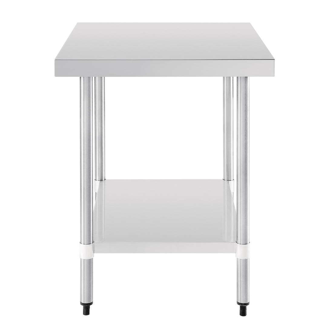 Vogue Stainless Steel Table with Upstand 1200mm - urneeds.co.uk